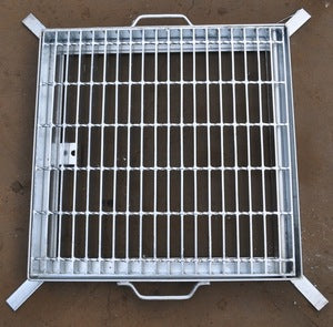 Heavy Duty Galvanised Steel Drainage Grate & Frame (Hinged Open ...